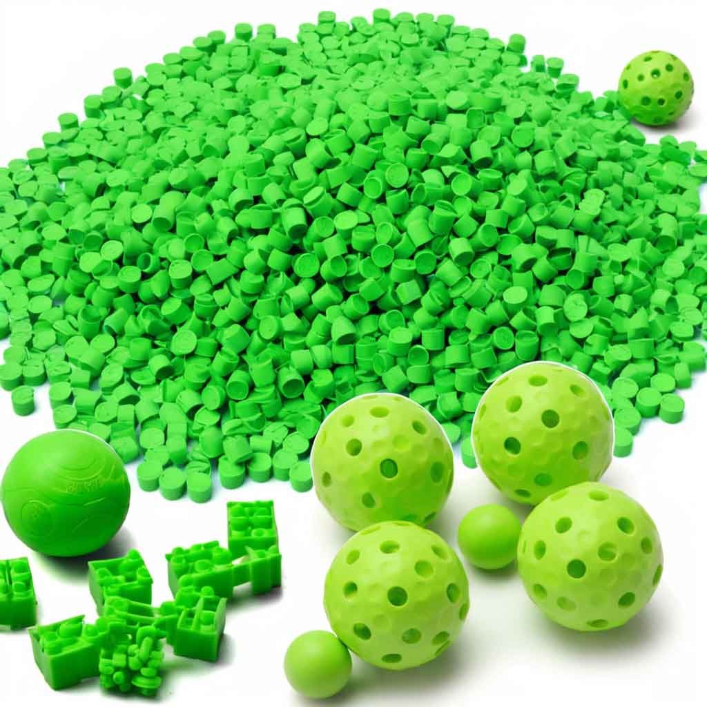Green Color EVA Masterbatch Pellets High Dispersion For Shoe Toy Foaming